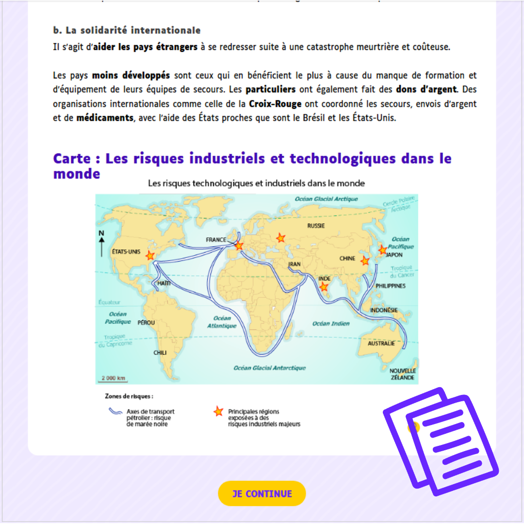 Soutien scolaire Géographie - Cours en ligne